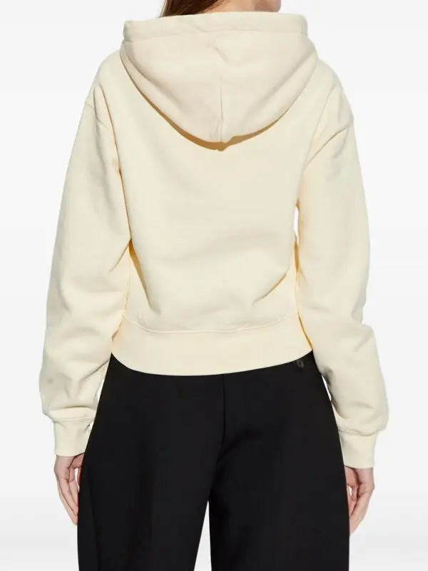 Jacquemus Le Hoodie Gros Grain Cropped Hoodie - Beige