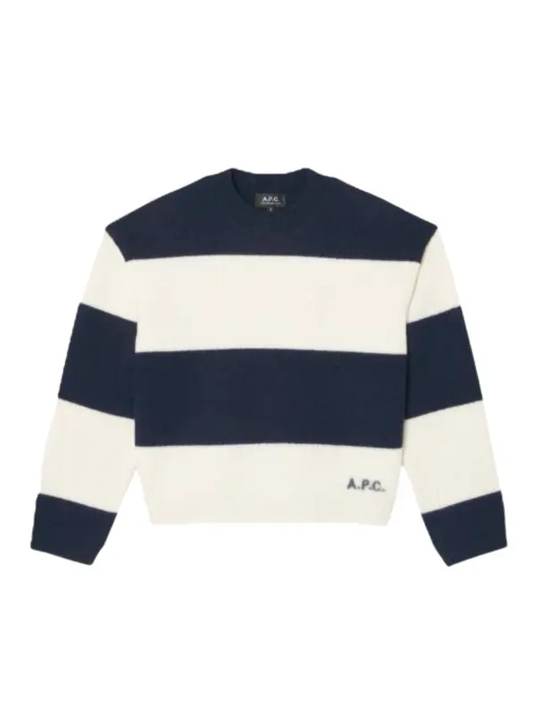 A.p.c. Penny Striped Crewneck Sweater