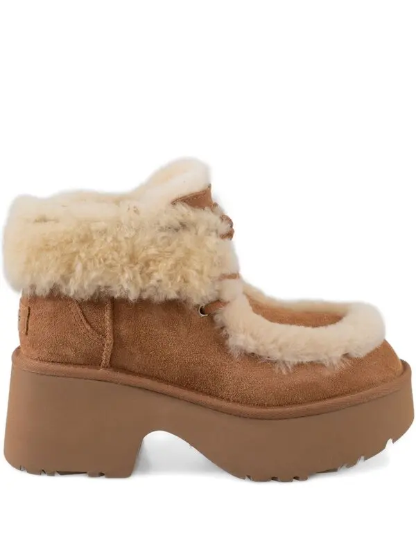 UGG Esmee Lace Up Boots - Beige