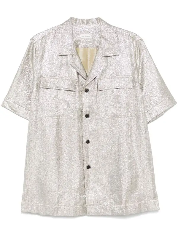 Dries Van Noten Short Sleeve Shirt - Grey