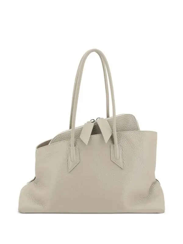 Attico La Passeggiata Leather Shoulder Bag - White