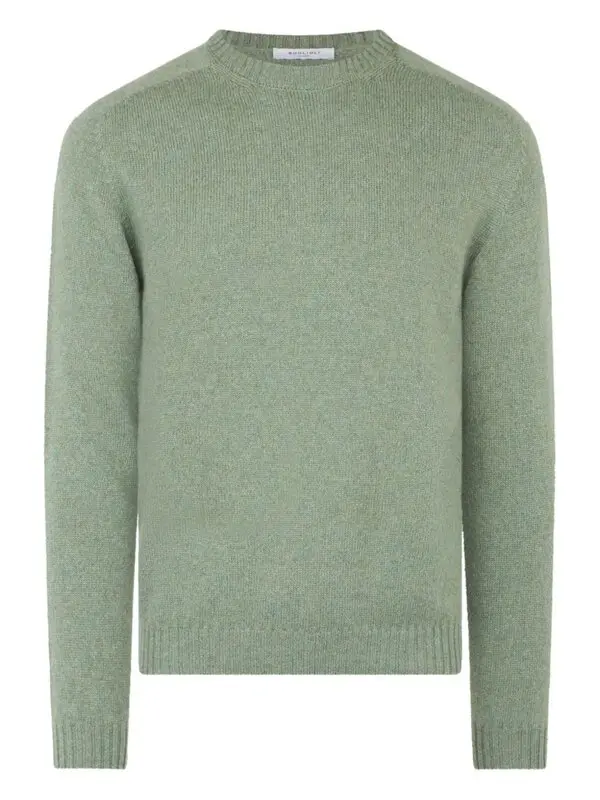 Boglioli Round Neck Wool Jumper - Blue