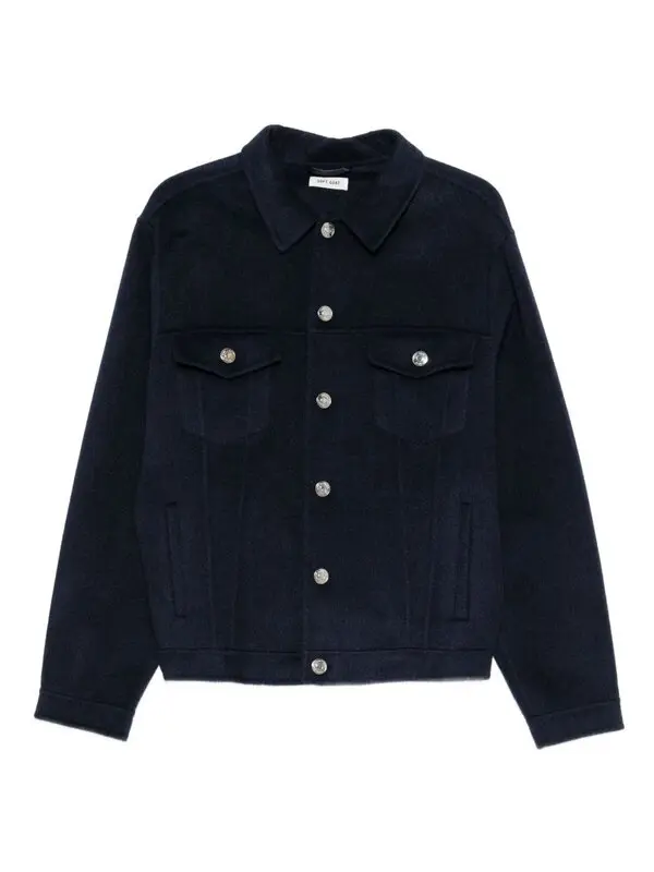 Soft Goat Button-up Denim Jacket