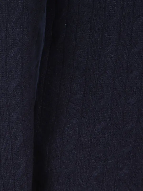 DRUMOHR Round Neck Long Sleeve Sweater - Blue