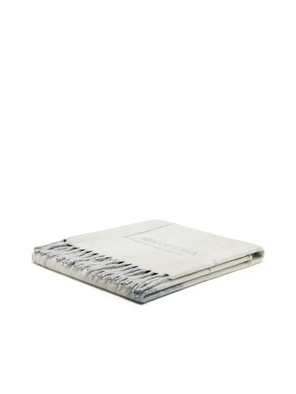 ARMANI/CASA Aura Wool Blanket With Fringe Detail
