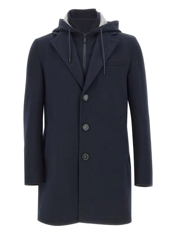 MANUEL RITZ Wool Coat With Removable Bib