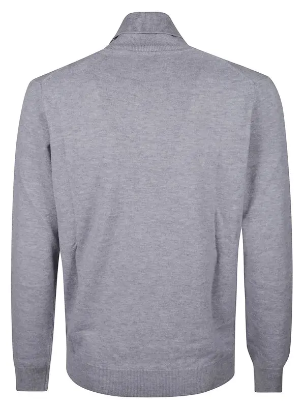 KANGRA Ribbed Turtleneck Sweater - Grey