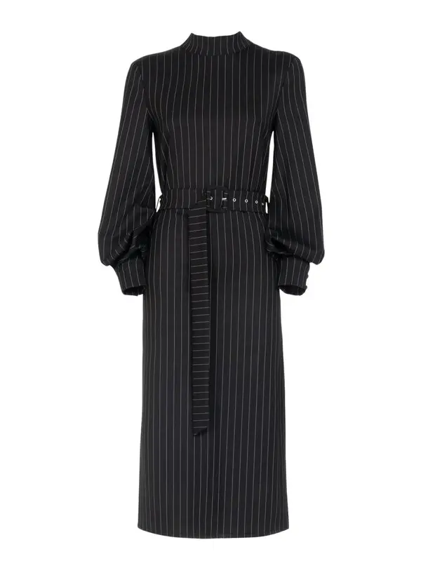 LES FILLES D'EVA Pinstripe Wool Dress