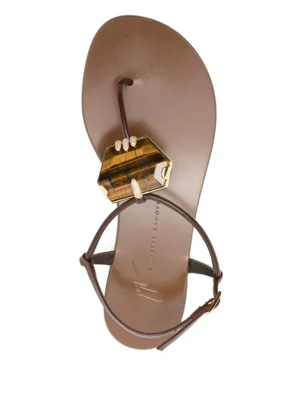 GIUSEPPE ZANOTTI Atlantide Thong Sandals - Brown