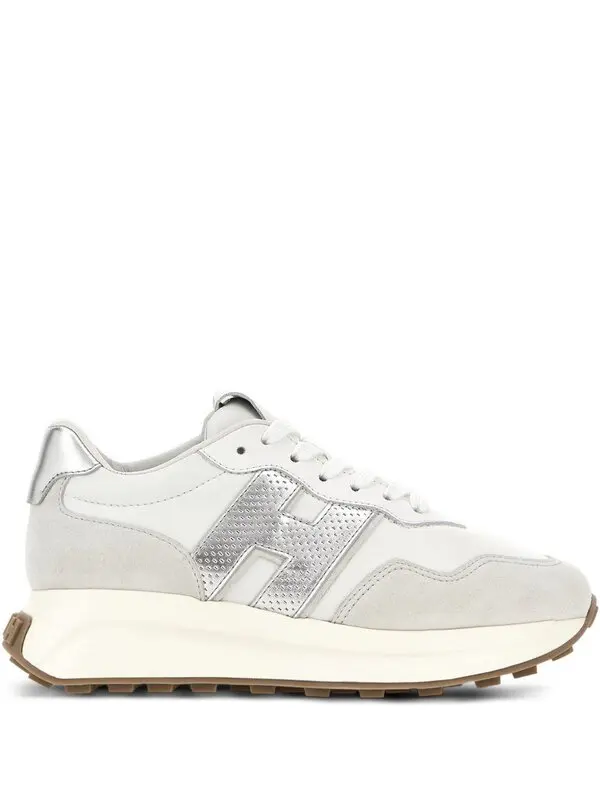Hogan H641 Leather Sneakers - Silver