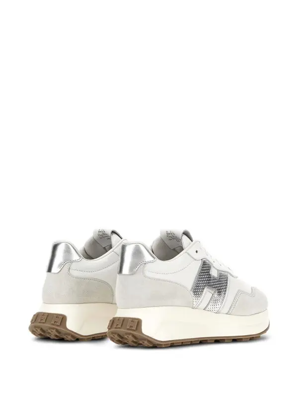 Hogan H641 Leather Sneakers - Silver