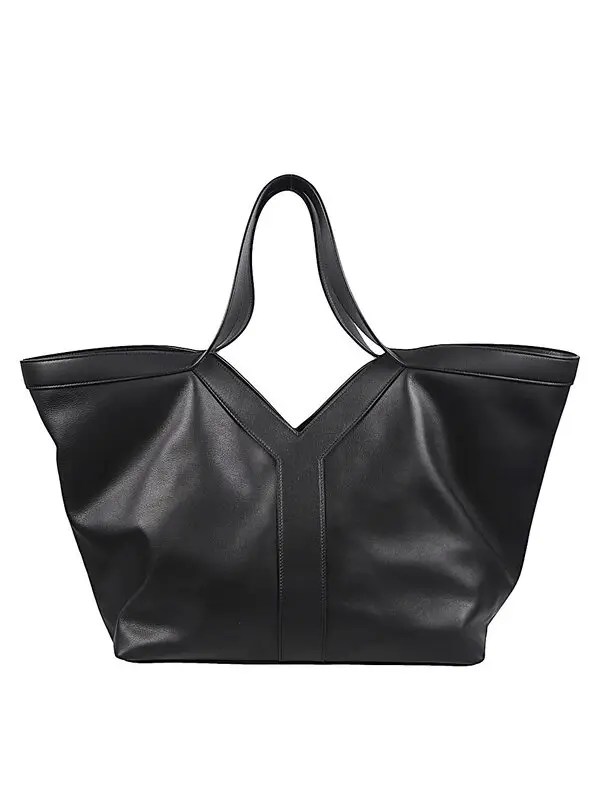 Saint Laurent Y Large Leather Tote Bag - Black