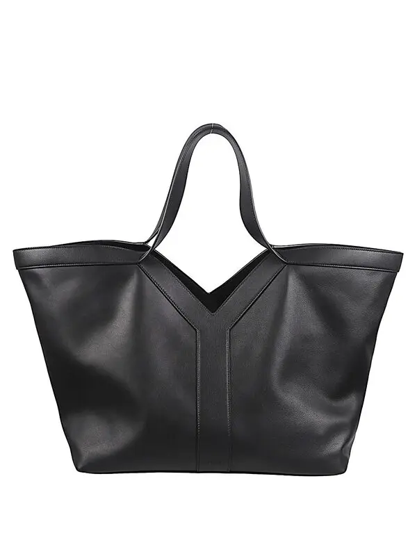 Saint Laurent Y Large Leather Tote Bag - Black