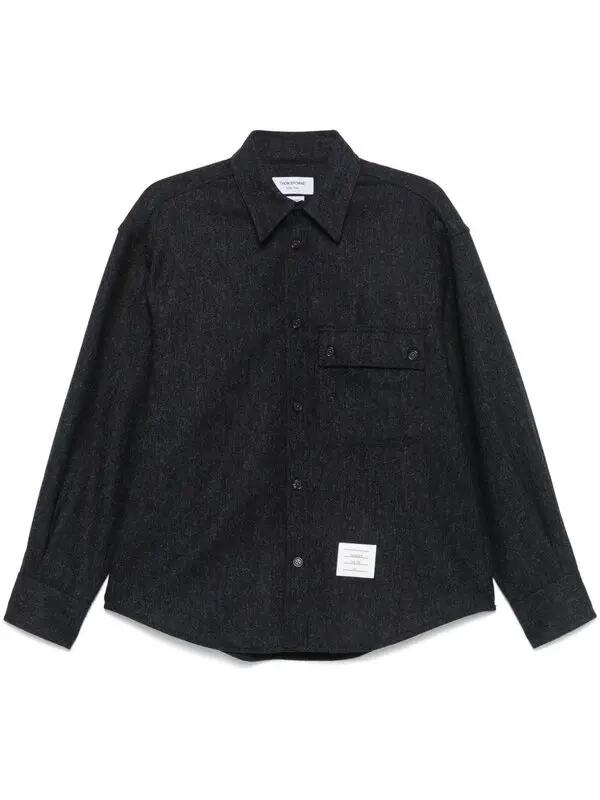 Thom Browne Oversized Shirt In Tweed