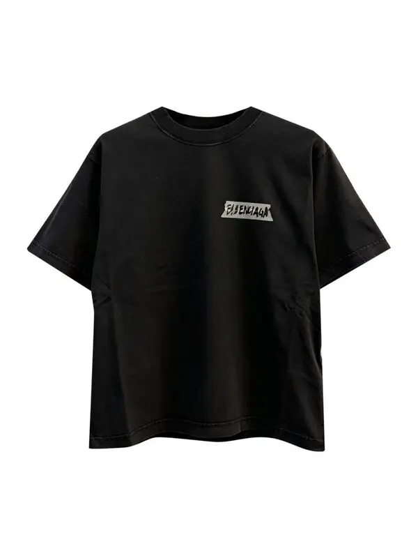 Balenciaga Masking Tape Logo T-shirt - Black