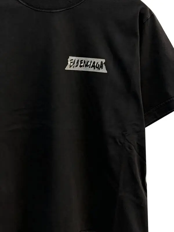 Balenciaga Masking Tape Logo T-shirt - Black