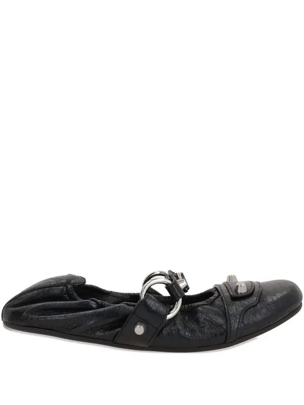 Balenciaga City Leather Ballet Flats
