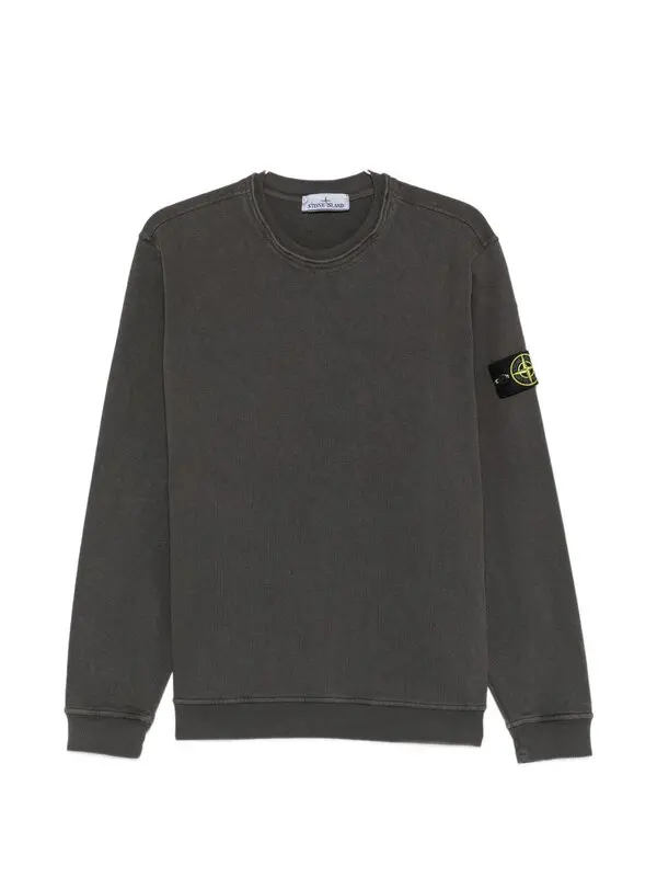 Stone Island Cotton Crewneck Sweatshirt With Detachable Logo Patch