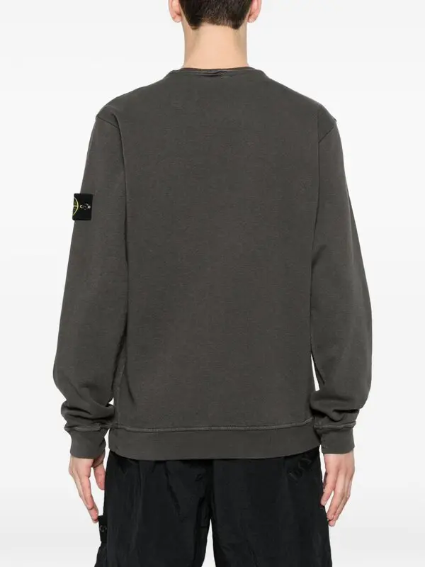 Stone Island Cotton Crewneck Sweatshirt With Detachable Logo Patch