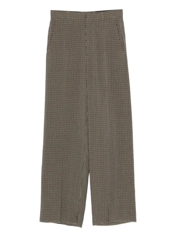 Balenciaga Wide-leg Trousers In Checked Pattern