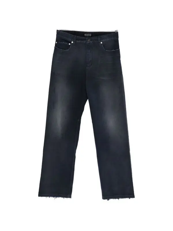 Balenciaga Denim Cotton Jeans With Frayed Hem
