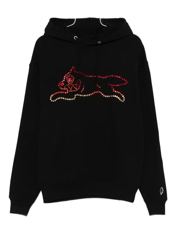 ICECREAM Running Dog Sequin Hoodie - Black