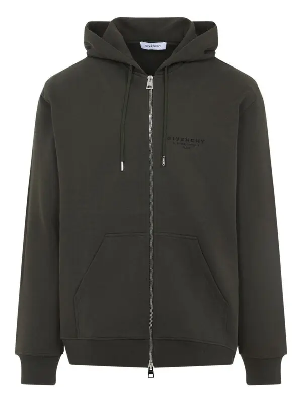 Givenchy Zip-up Hoodie With Embroidered Logo