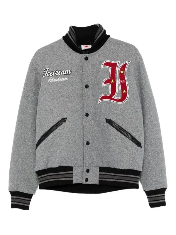 ICECREAM Cotton Bomber Jacket With Appliqué Detail