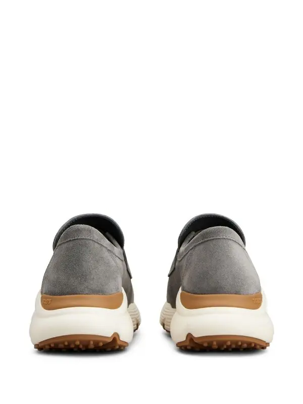 TOD'S Suede Leather Loafers - Grey