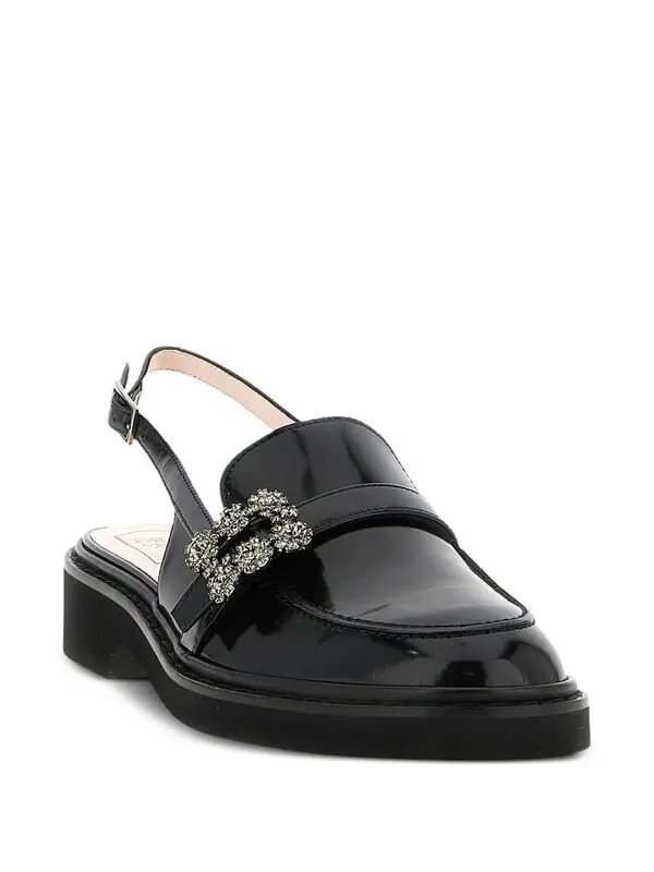 ROGER VIVIER Viv Rangers Embellished Leather Loafers