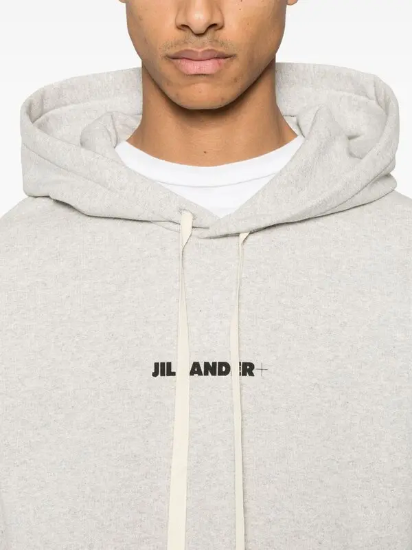 JIL SANDER Mélange Cotton Hoodie