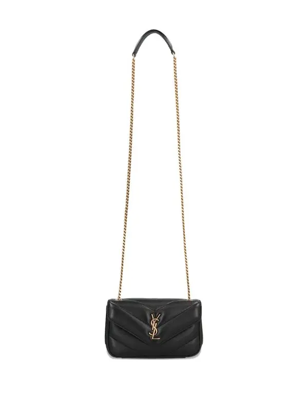 Saint Laurent Loulou Mini Leather Shoulder Bag - Black