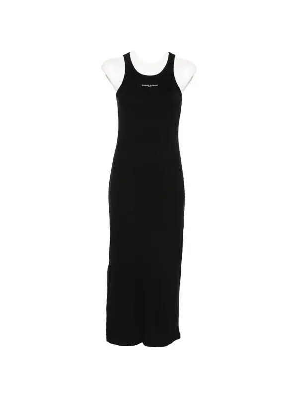 Maison Kitsuné Ribbed Knit Sleeveless Tank Dress