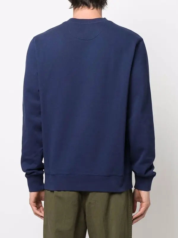 Maison Labiche Organic Cotton Embroidered Slogan Crew Neck Sweatshirt