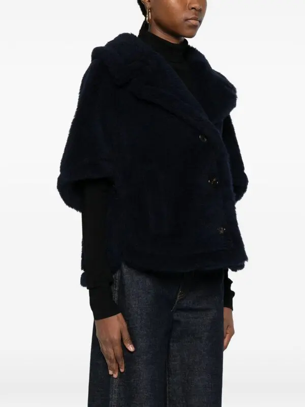 Max Mara Wool Cape - Blue