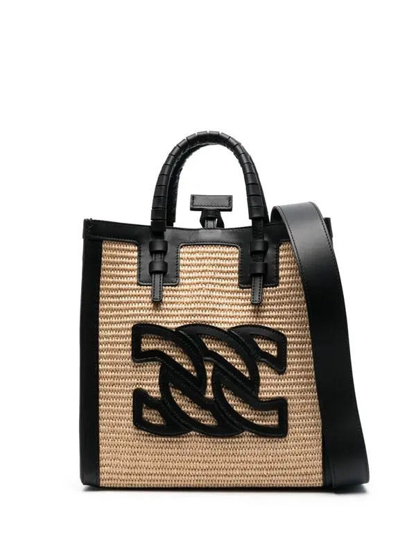 Casadei Beau Rivage Woven Shopper Bag