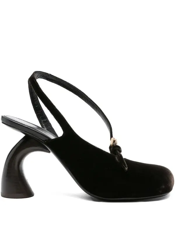 DRIES VAN NOTEN CAPSULE Leather Velvet Sandals