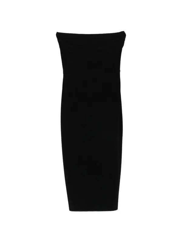 Norma Kamali Strapless Midi Dress - Black