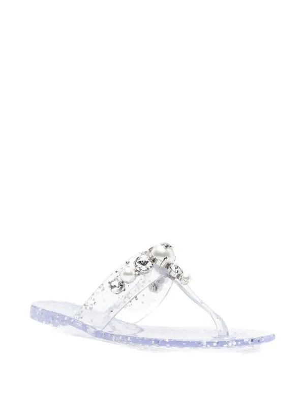 Casadei Embellished Thong Flat Sandals
