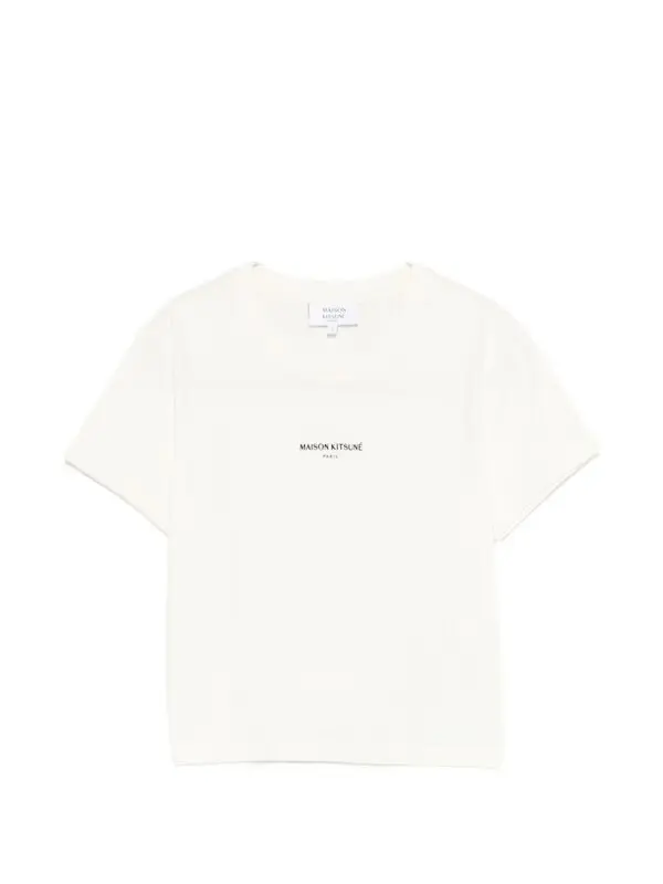 Maison Kitsuné Logo Cotton T-shirt - Beige