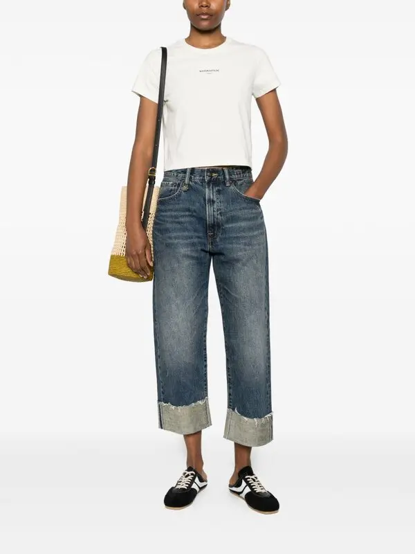 Maison Kitsuné Logo Cotton T-shirt - Beige