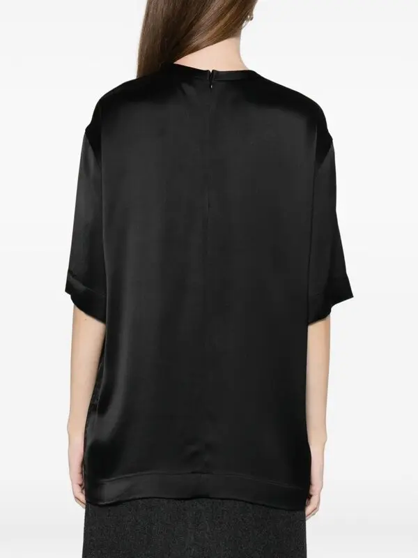 TOTEME Satin T-shirt - Black