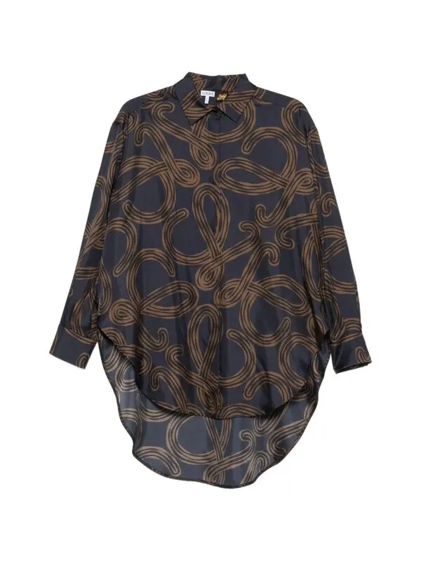 Loewe Printed Silk Shirt - Blue