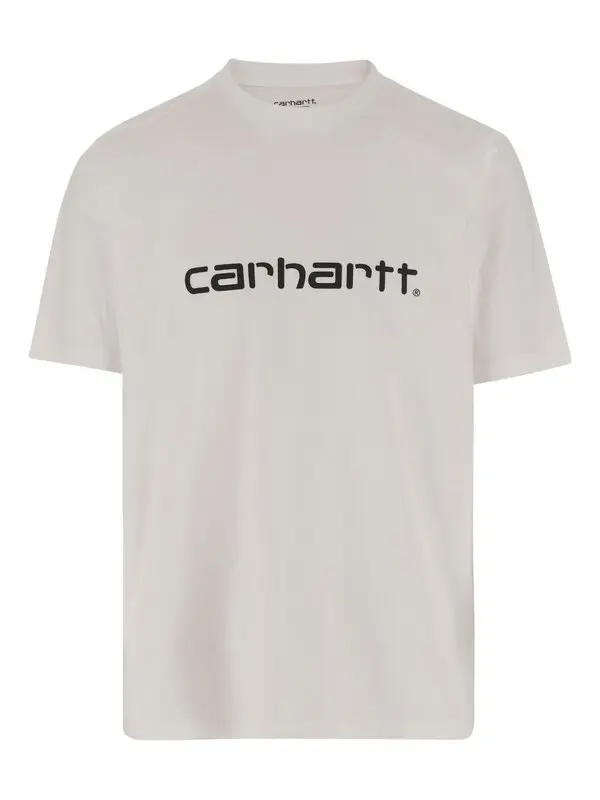 Carhartt Work In Progress Logo Cotton T-shirt - White