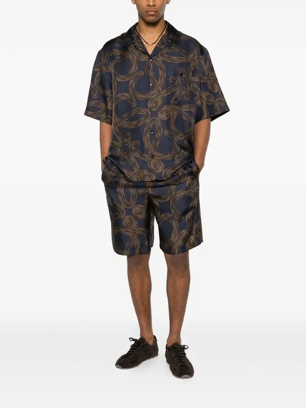 Loewe Printed Silk Shorts