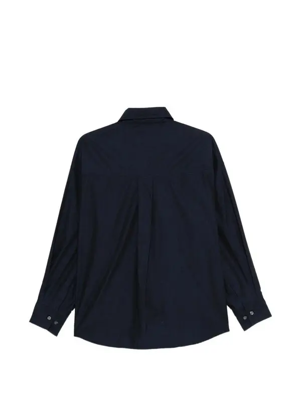 Closed Cotton Shirt With Pointed Collar And Buttoned Cuffs