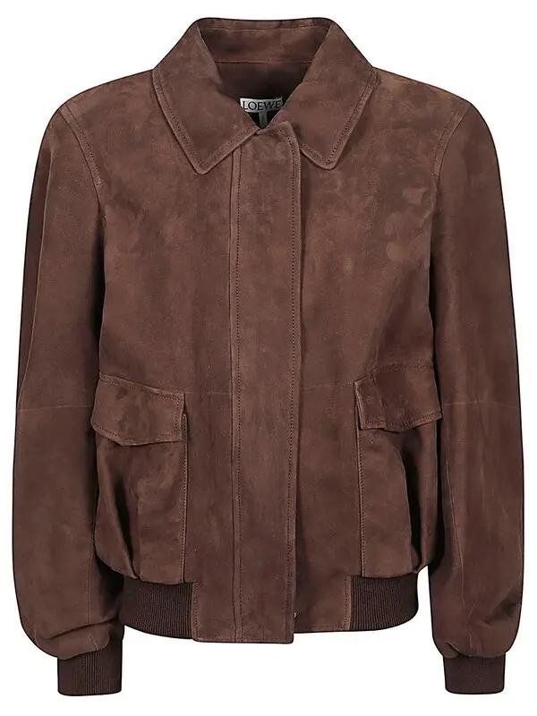 Loewe Suede Leather Bomber Jacket