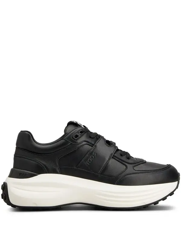 TOD'S Leather Lace-up Sneakers - Black