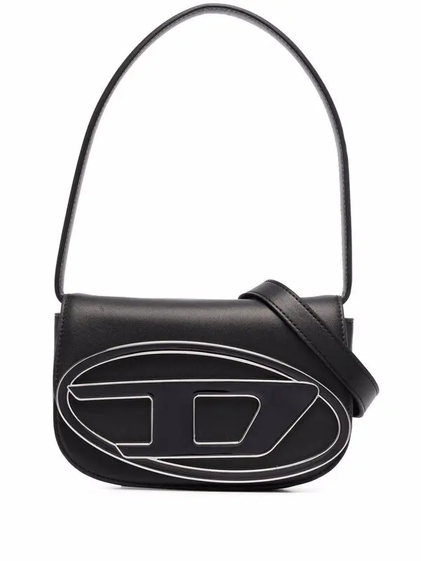 DIESEL® 1dr Leather Shoulder Bag - Black