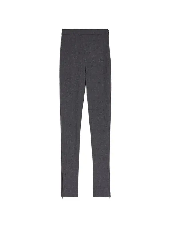 JIL SANDER Wool Slim Trousers With Side Zip Detail